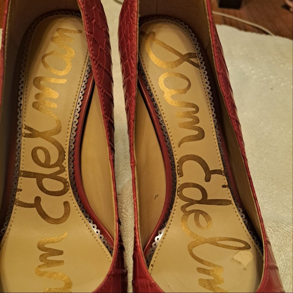 Red Sam Edelman 4" Stiletto Pointy Toe Pumps 9.5 - Gem